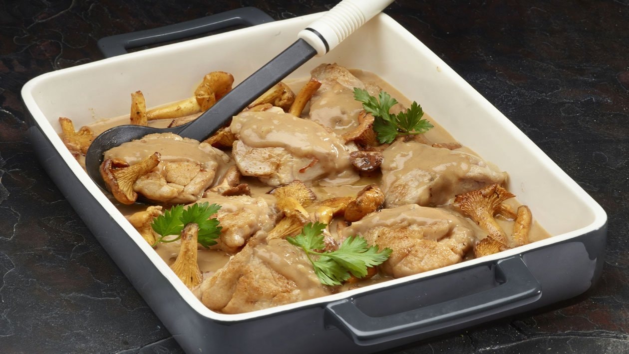 Ris de veau, chanterelles et échalotes confites - Recette